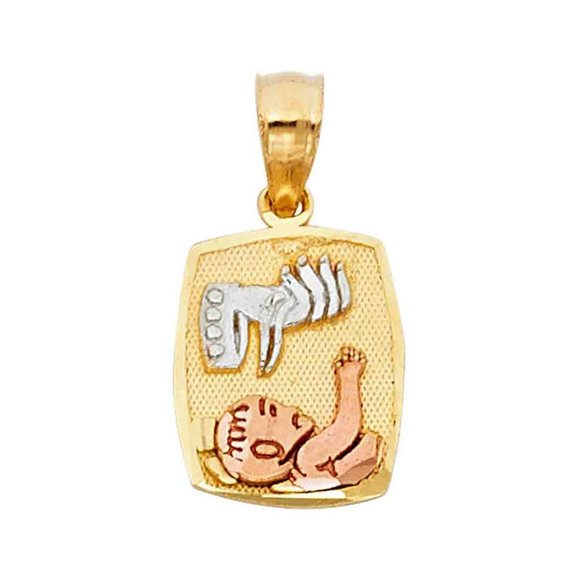 TGDJ | Accessories | 4k Tri Color Gold Religious Pendant | Poshmark
